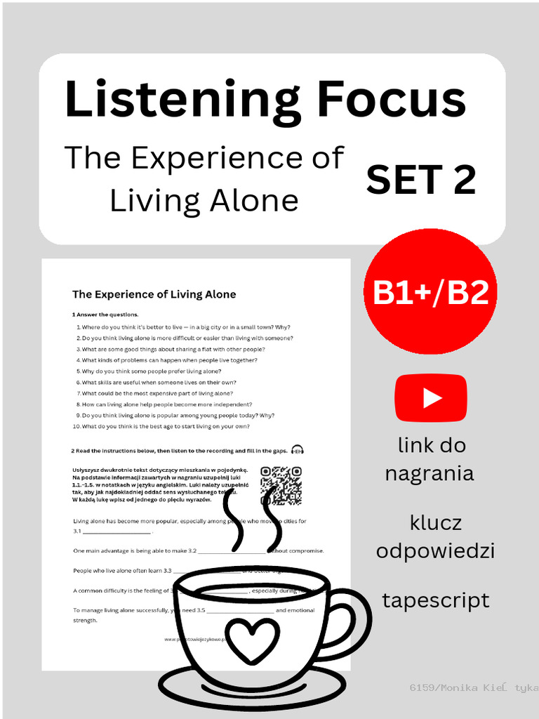 Listening Focus 2 the Experience of Living Alone 1760681787 | PDF ...