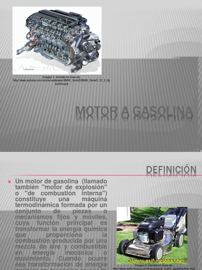 Motor A Gasolina | PDF | Motor de combustión interna | Pistón