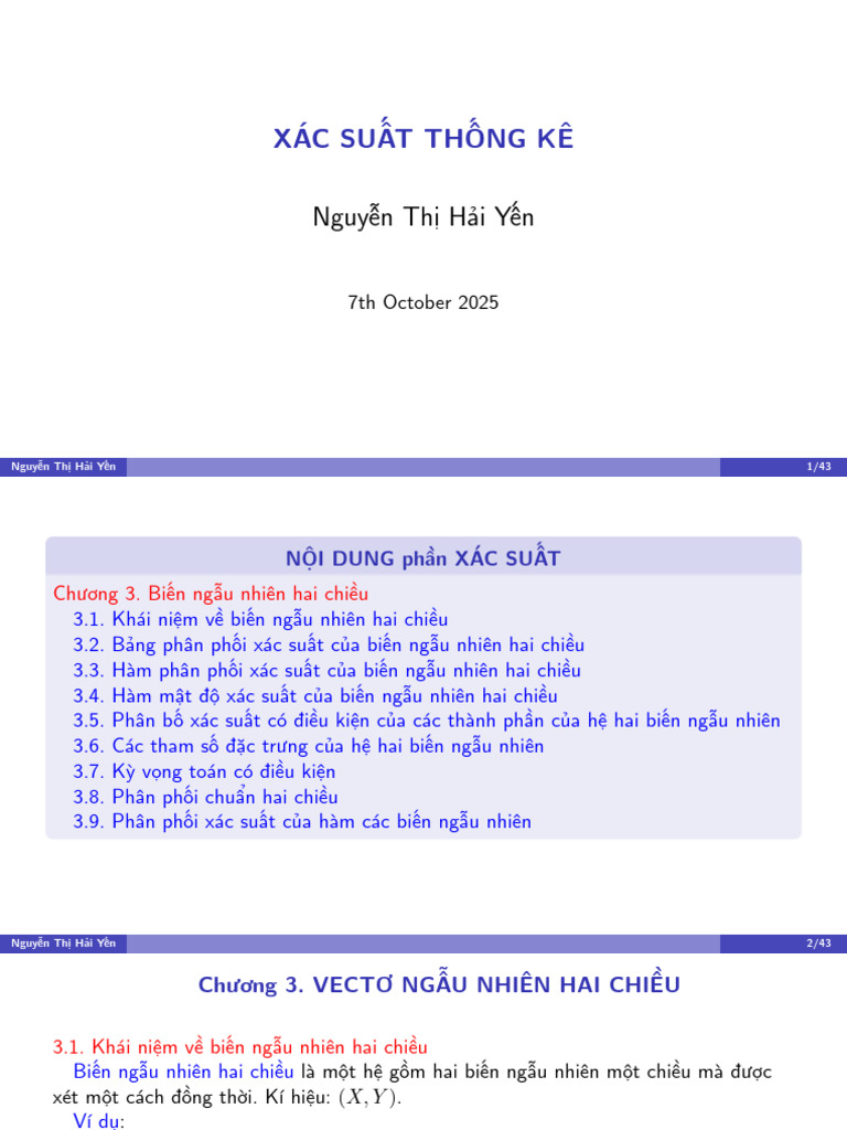 Ch3 TwoDimension Random Variables | PDF