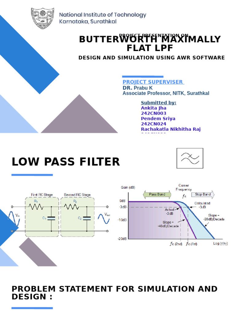 BUTTERWORTH MAXIMALLY FLAT LPF | PDF | Low Pass Filter | Filter (Signal Processing)