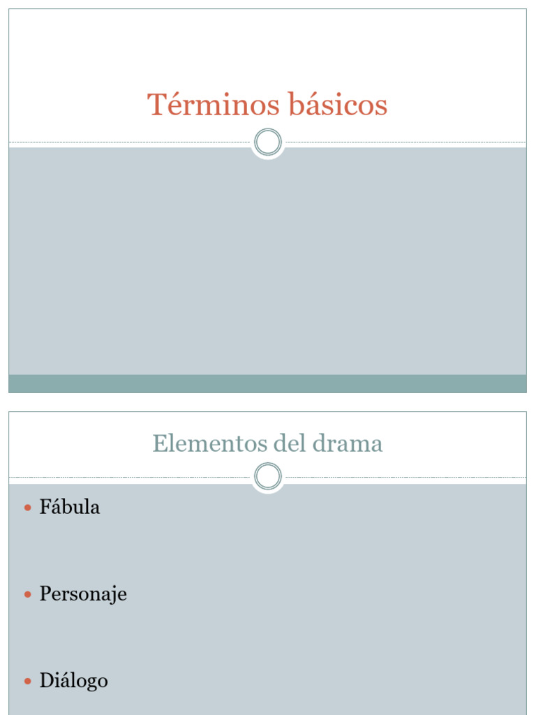 Elementos Clave del Drama Teatral | PDF | Hora | Fábula