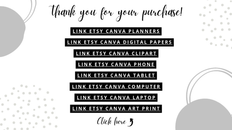 Etsy Canva Digital Products Links | PDF