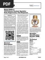 Tyco LFII Concealed Pendent Sprinkler Data | PDF | Fire Sprinkler System