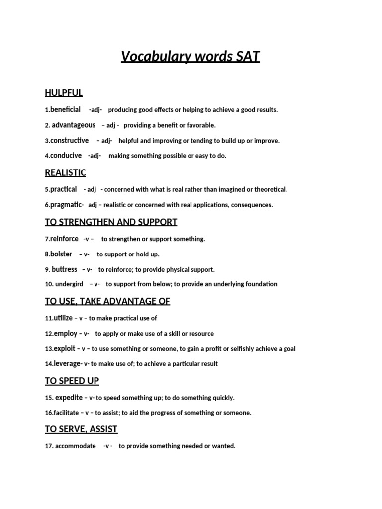 Vocabulary Words SAT | PDF | Evidence | Argument