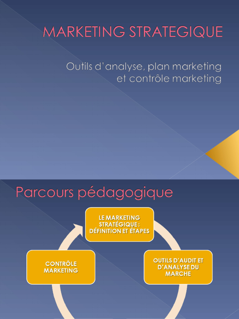 Objectifs du Marketing Stratégique | PDF