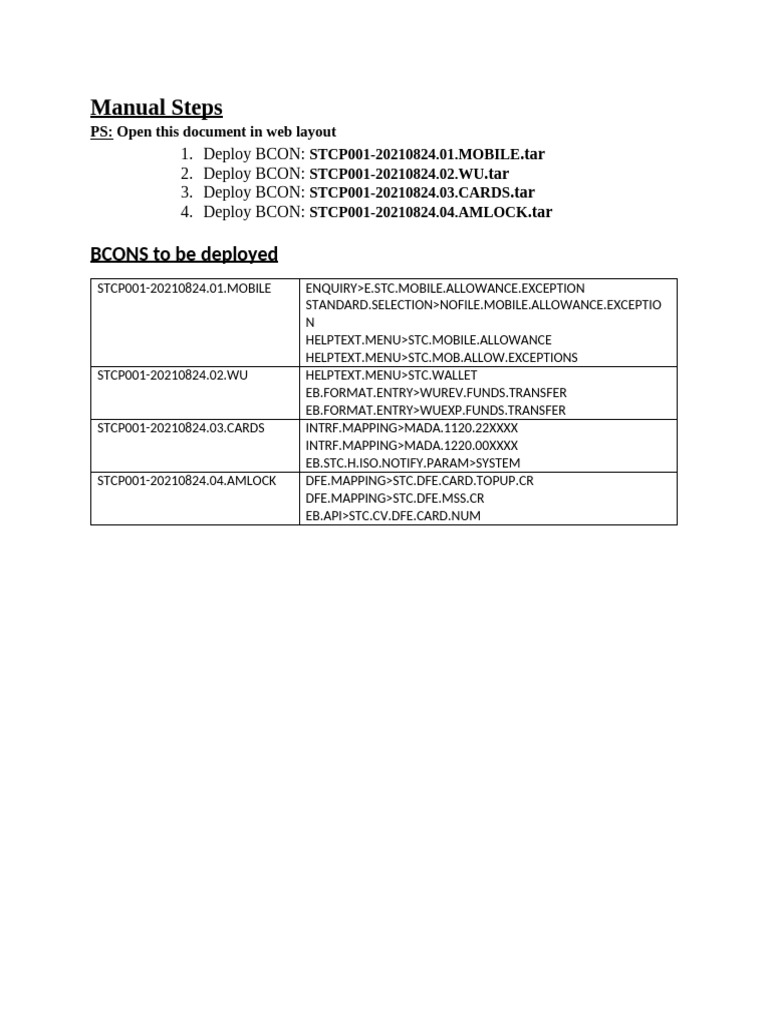 Manual Steps | PDF