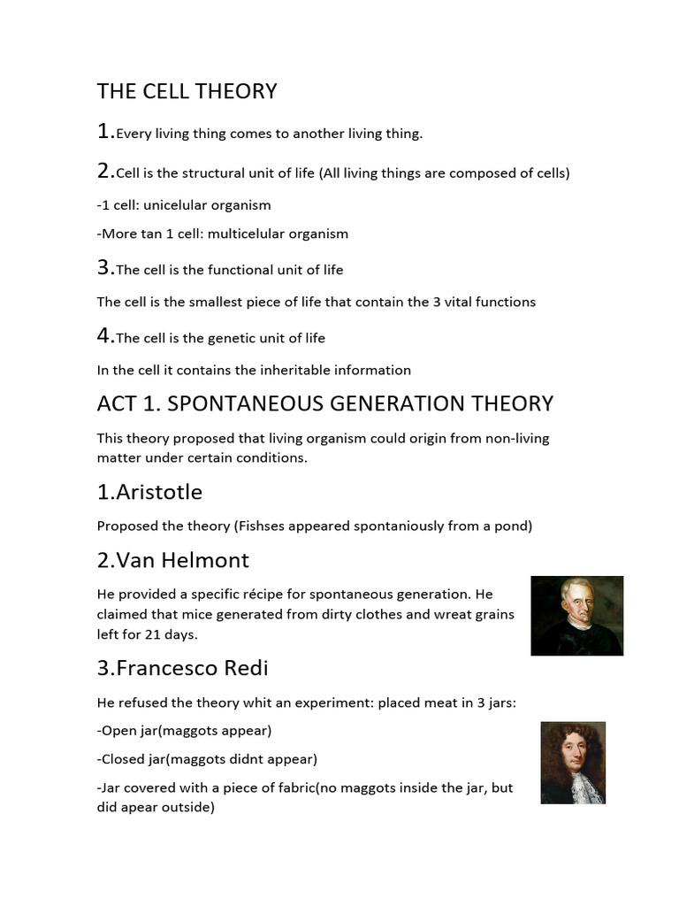 The Cell Theory | PDF