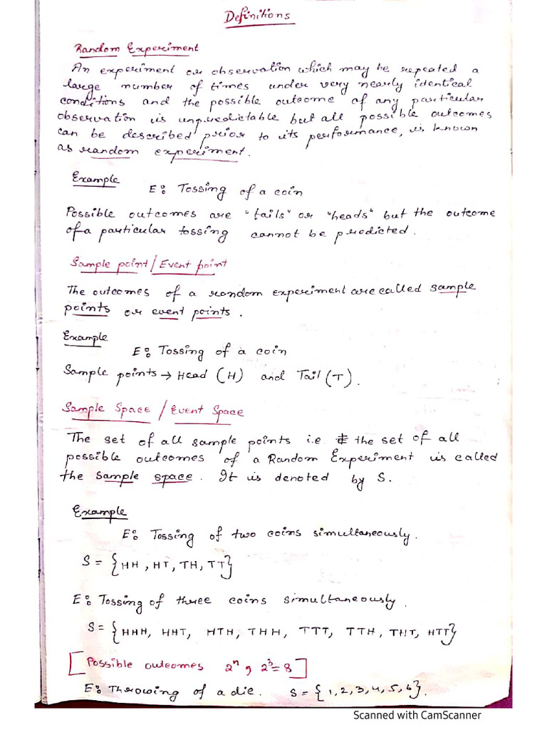 Probability Lecture 1 | PDF