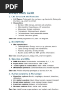 Biology Notes for CEE Exam Prep | PDF