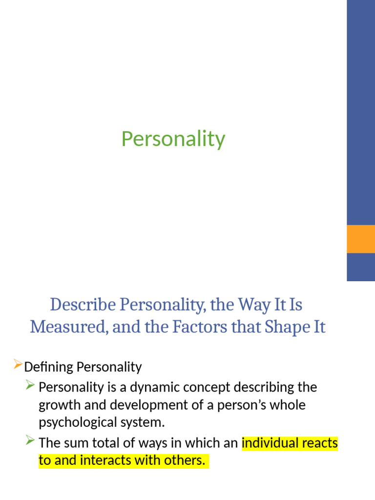 Understanding Personality and Its Measurement | PDF | Extraversion And ...
