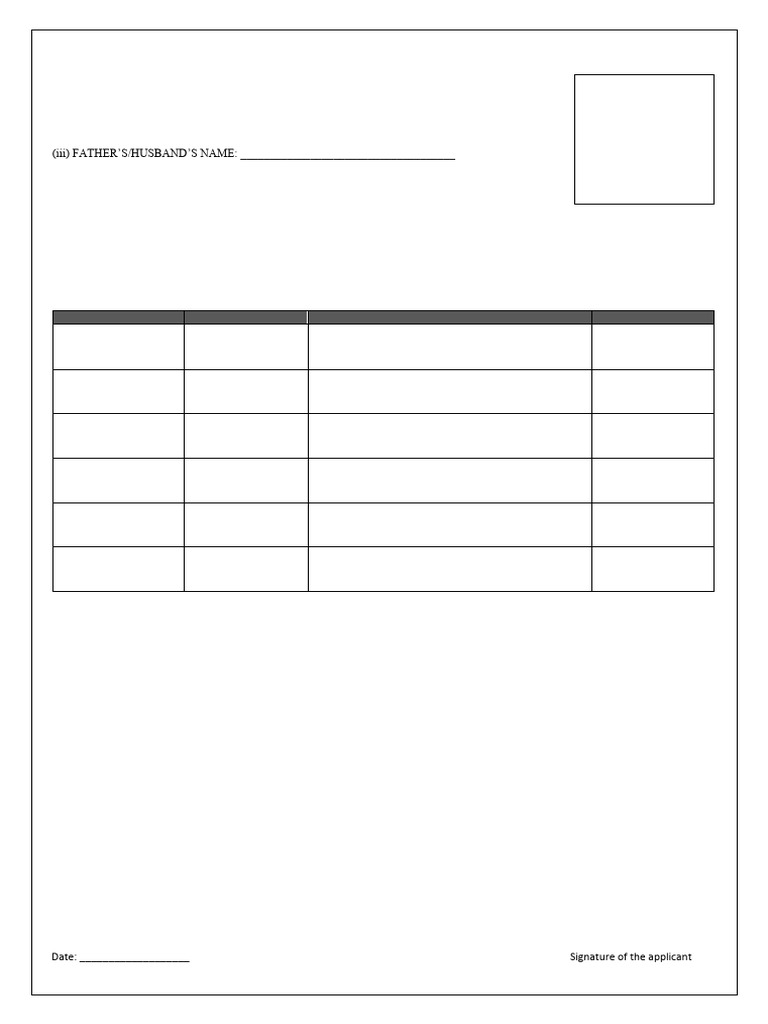 Job Application Form Template | PDF