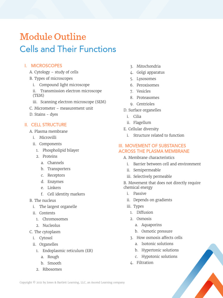 Nha - Module 3 - Cells and Their Functions - Cells and Their Functions ...