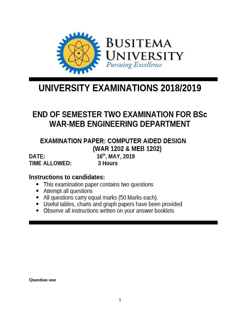 WAR-MEB 1202 Computer Aided Design | PDF