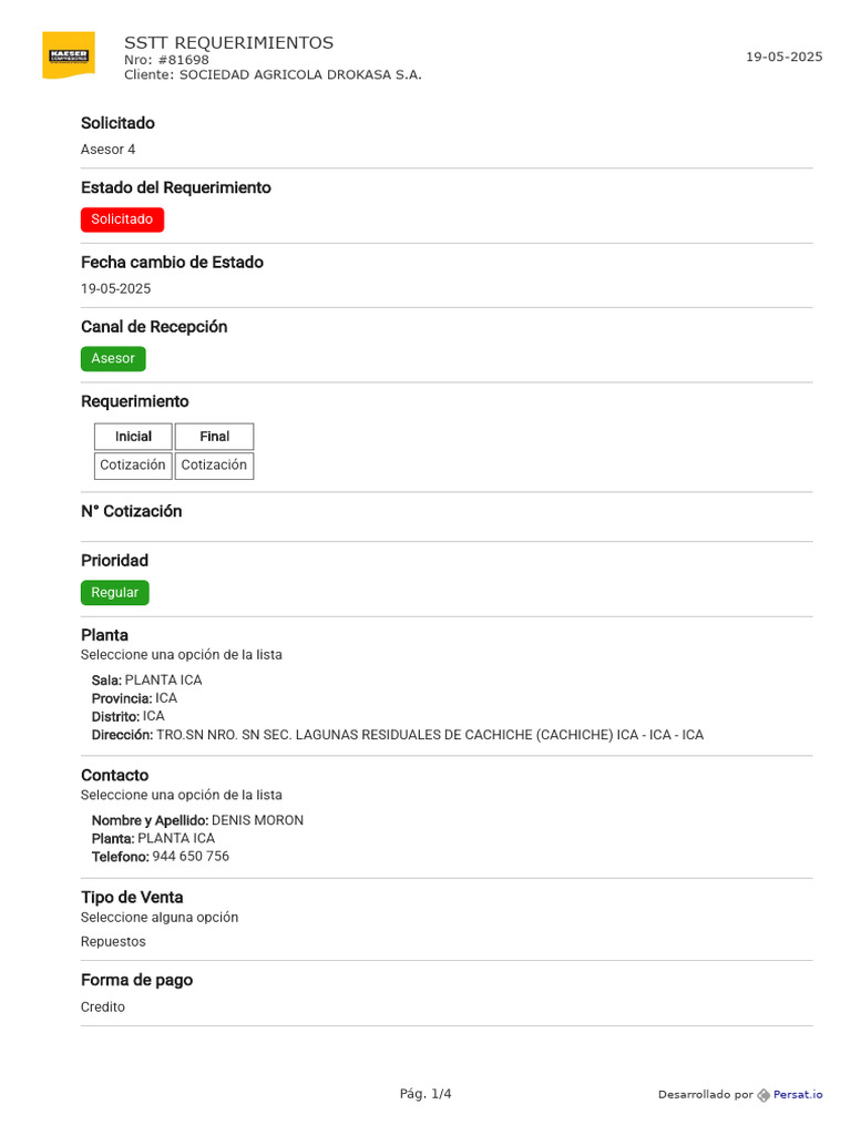 SSTT Requerimientos 81698 | PDF