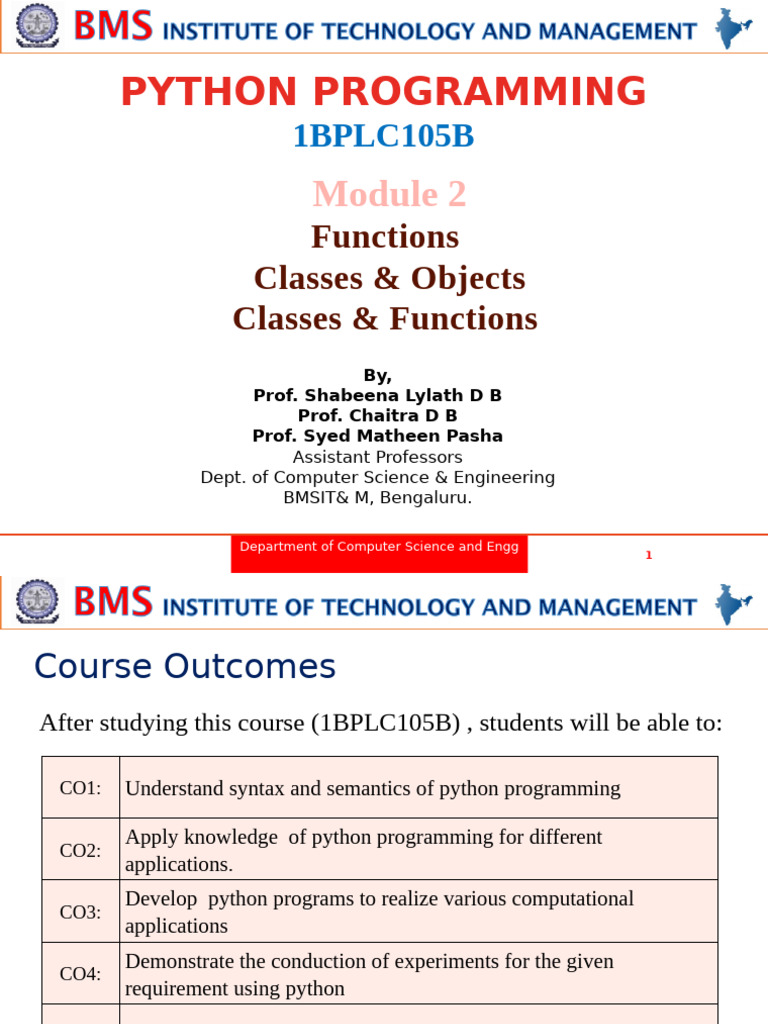 Py Module 2 Updated 5459 1BPLC105B 29-10-2025 | PDF | Parameter (Computer Programming ...