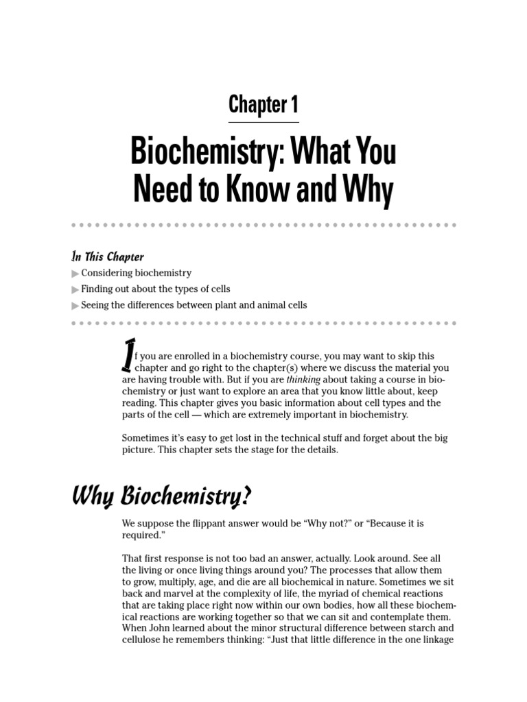 Biochemistry for Dummies for Dummies 2008 Pages 2 | PDF | Cell (Biology ...