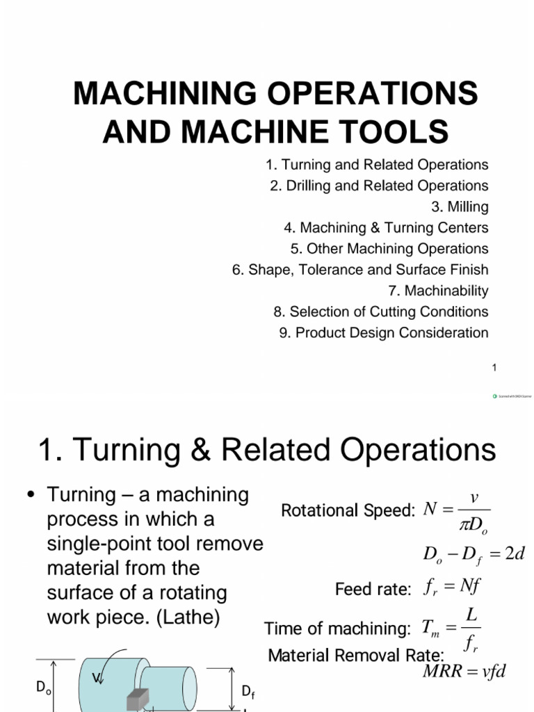 Machining Operations Pdf