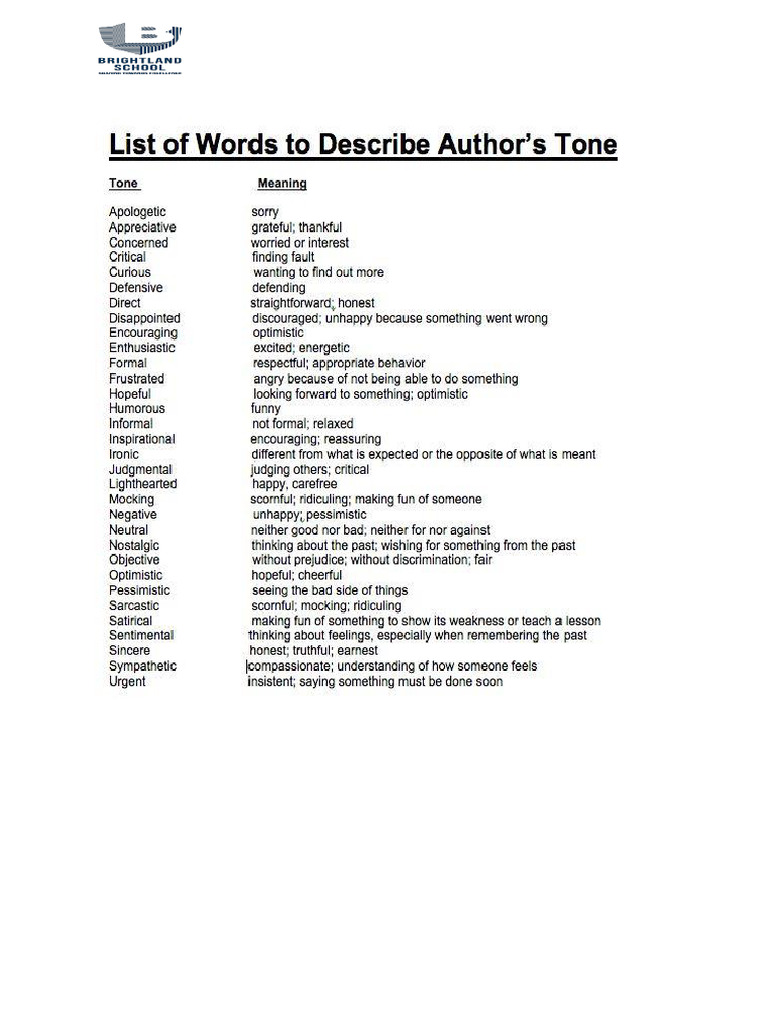 Tone Hand Out | PDF