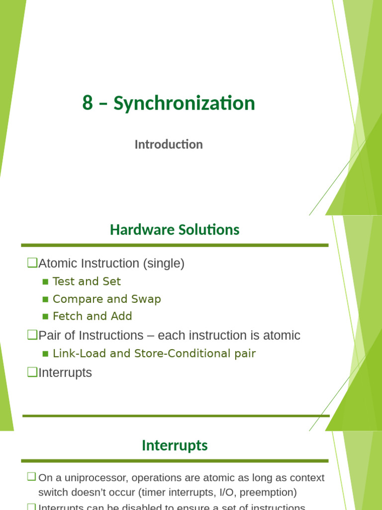 8 Synchronization | PDF | Computer Science | Synchronization