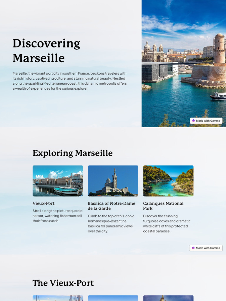 Discover Marseille: Culture & Cuisine Guide | PDF | Marseille | Foods
