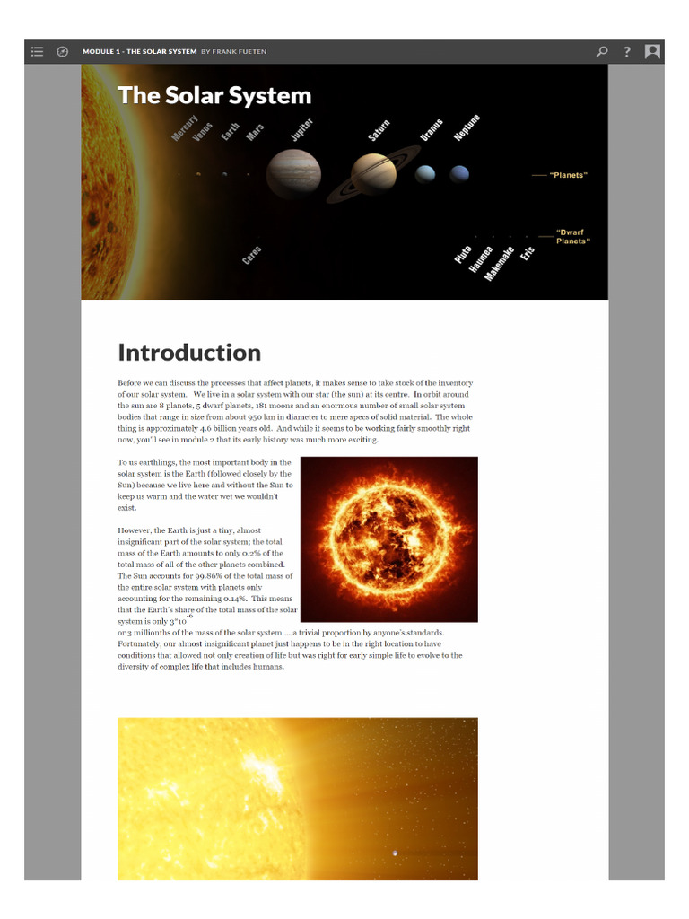 Module1 SolarSystem | PDF