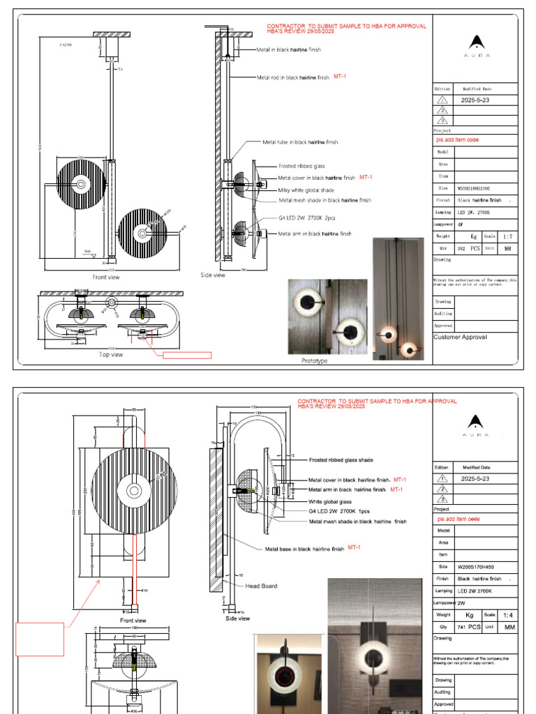 SHOP DRAWING 1.2 - HBA's Review 250529 | PDF | Manufactured Goods