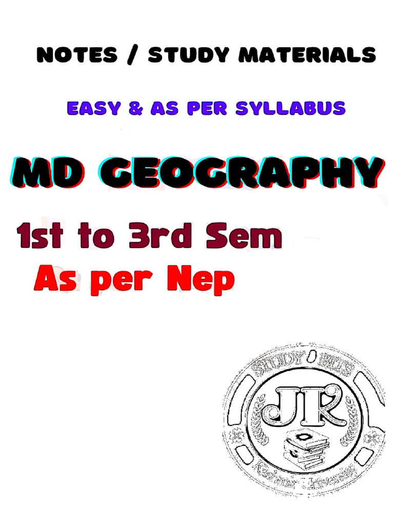 Geography MDC Notes | PDF