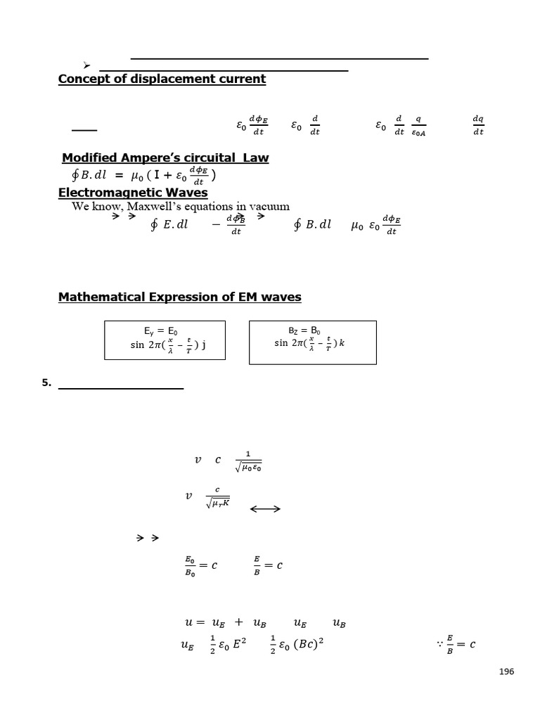 Electromagnetic Waves: Concepts & Properties | PDF | Waves ...