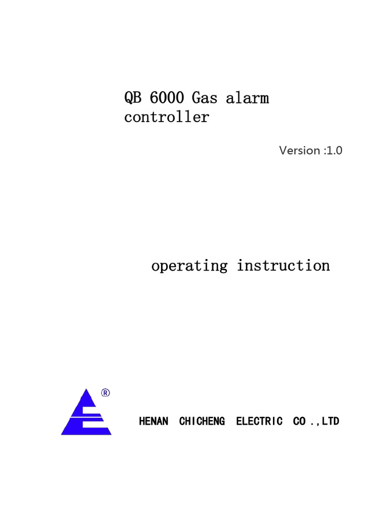 Gas Alarm Controller User Manual | PDF | User Interface | Electrical ...