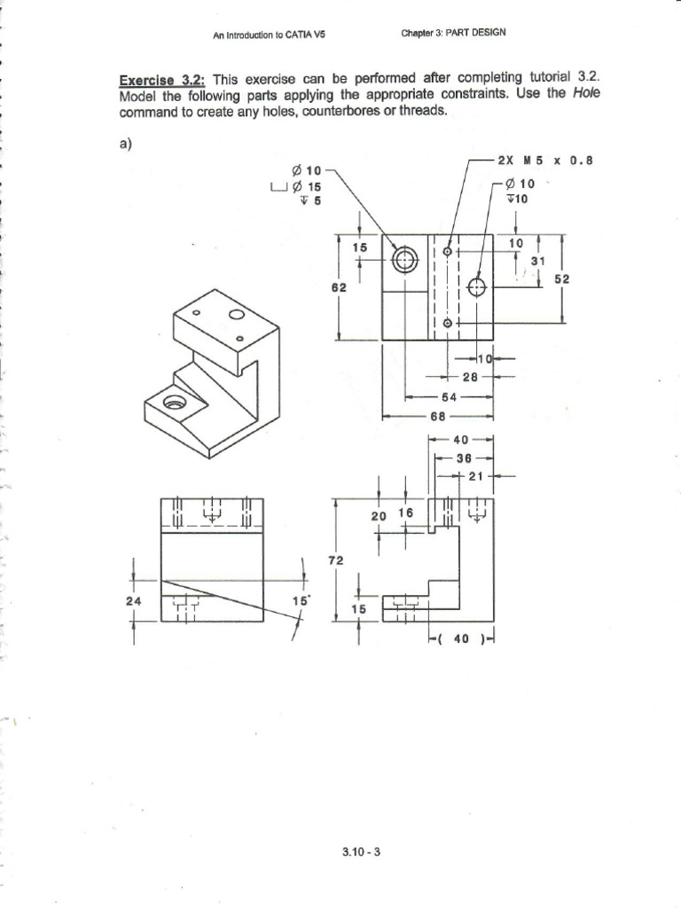 CATIA Exercise 3.2 (1) | PDF