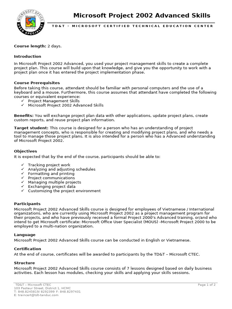 Project 2002 Advanced | PDF | Computing | Software Engineering