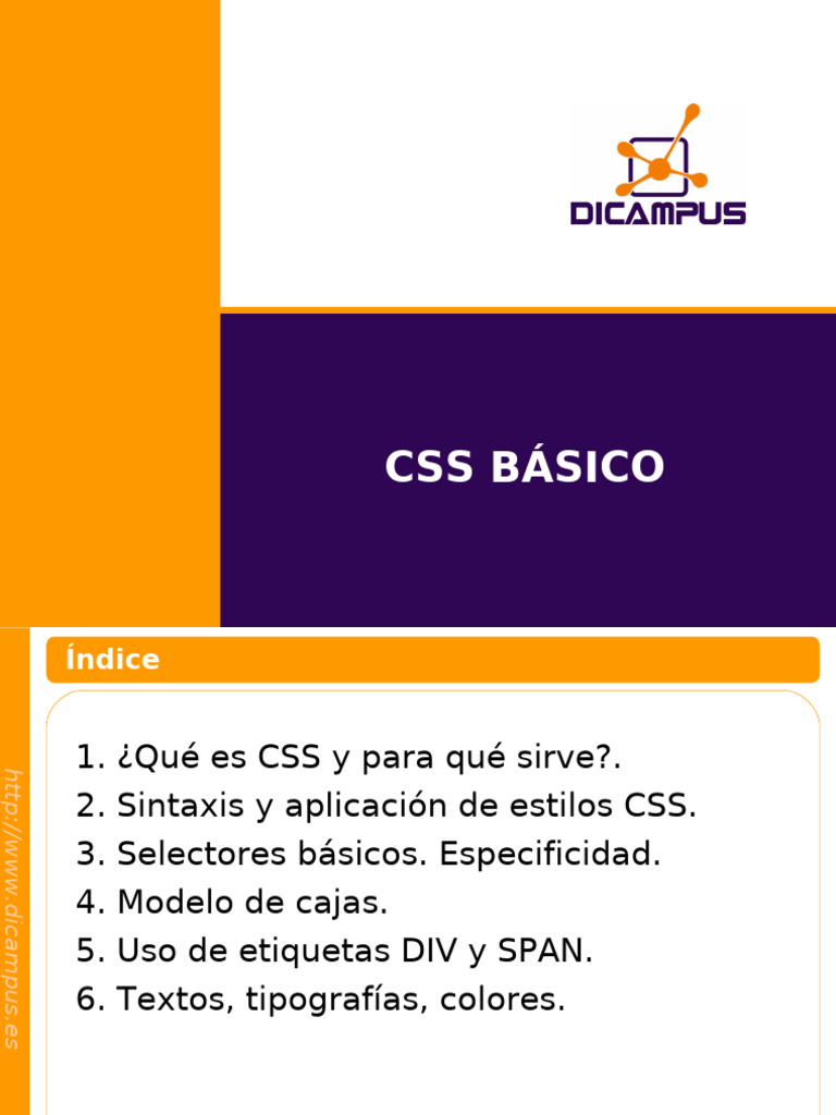 Introducción a CSS: Sintaxis y Selectores | PDF | HTML | Consorcio ...