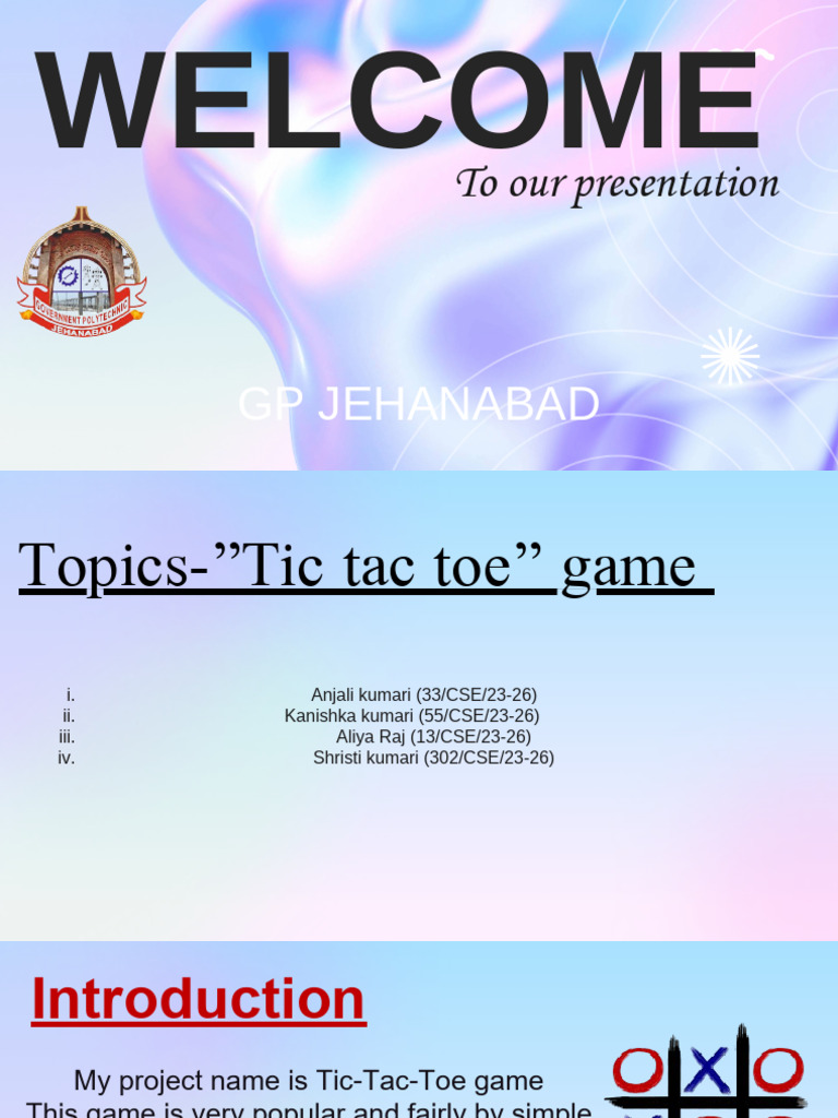 Tic Tac Toe PPT - PPTX - 20251107 - 222432 - 0000 | PDF | Html | Page ...