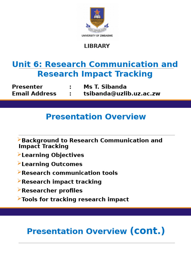 Research Communication & Impact Tracking | PDF | Information Science