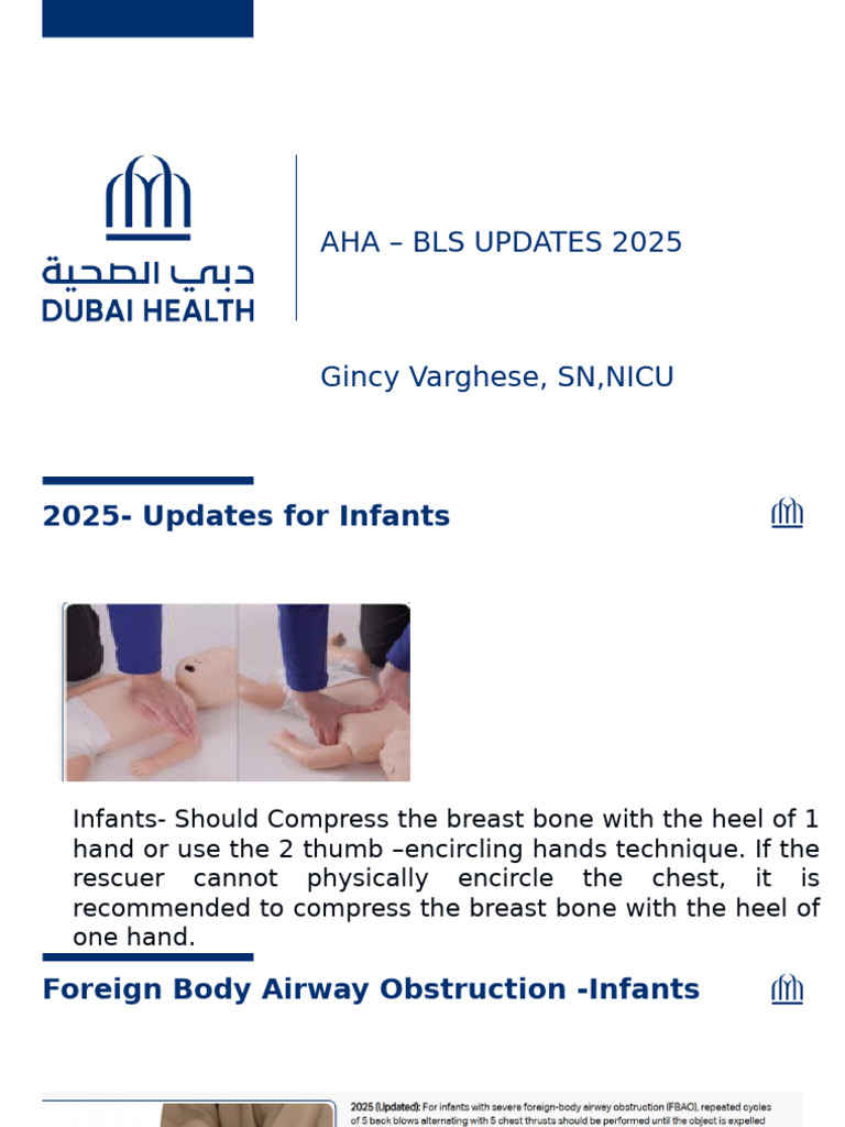 AHA BLS Updates 2025 for Infants | PDF