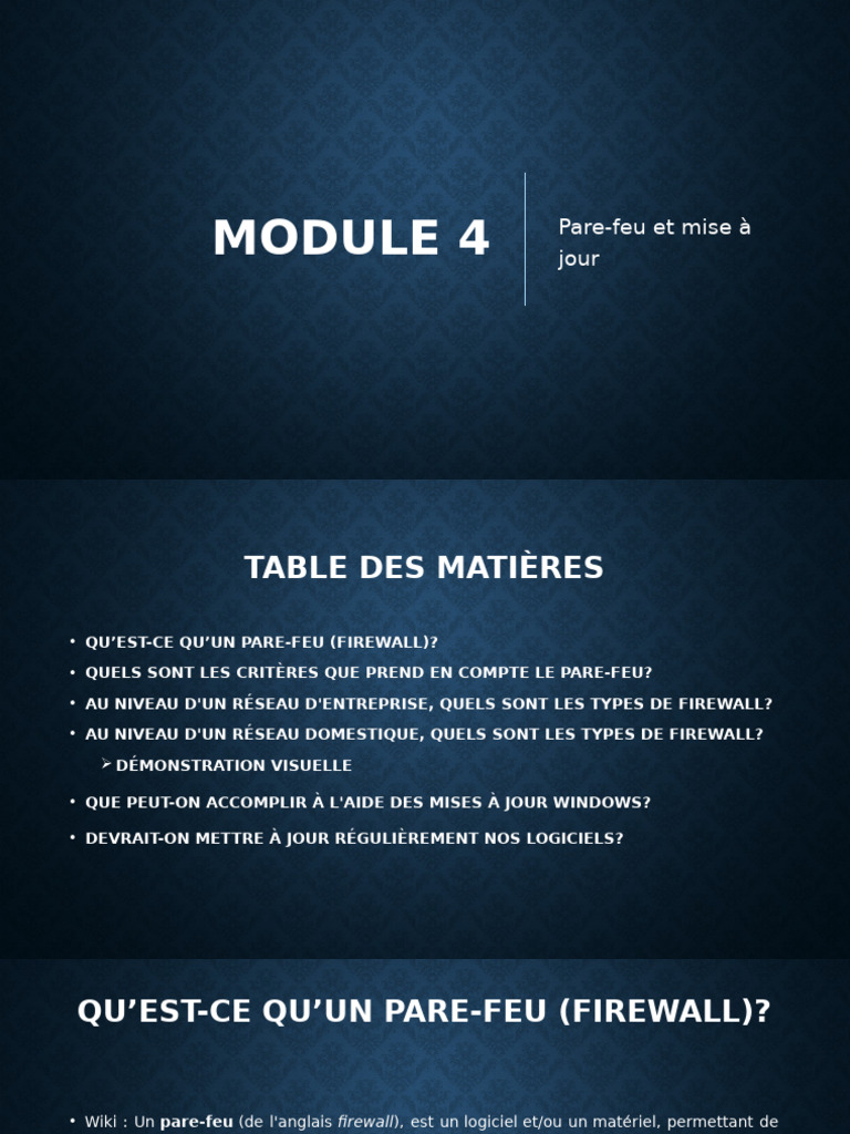Types de pare-feu et mises à jour | PDF | Pare-feu (informatique ...