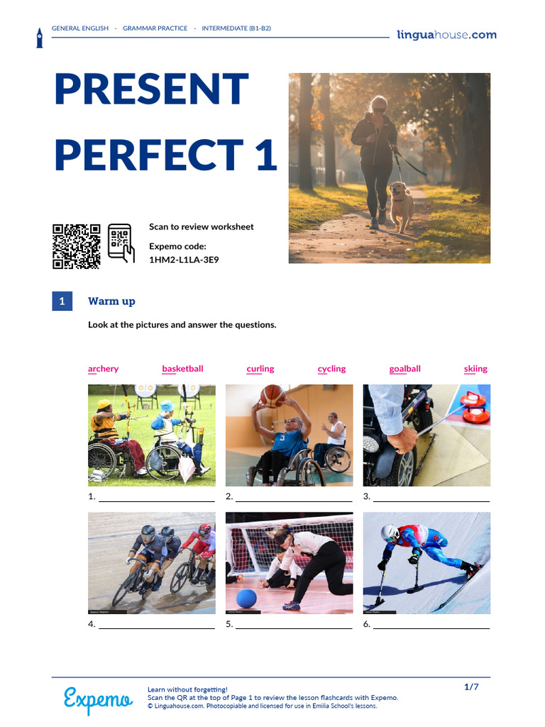 Present Perfect Grammar Practice B1-B2 | PDF | English Language ...