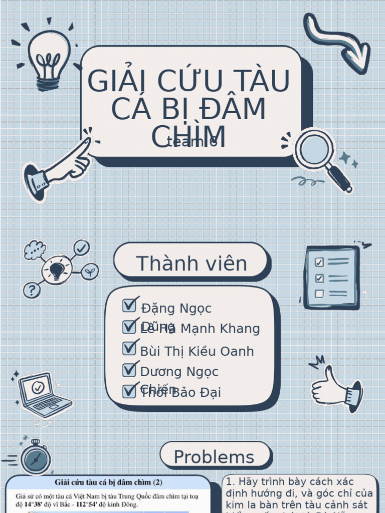 Giải Cứu Tàu Cá Bị Đâm Chìm Nhóm 6 | PDF