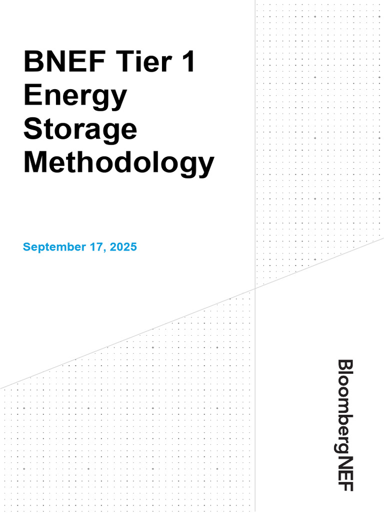 BNEF Tier 1 Energy Storage Guide | PDF | Bloomberg L.P. | Information