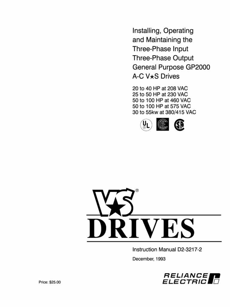 AC Drive GP2000 Reliance | PDF