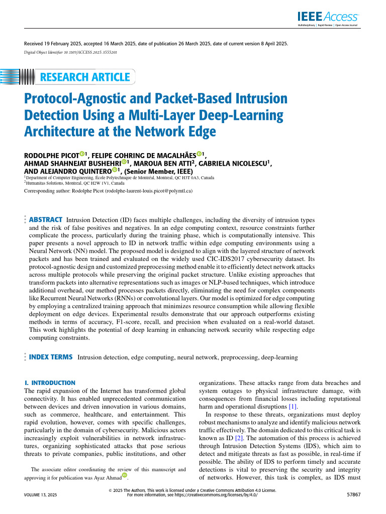 Edge-Based Deep Learning for Intrusion Detection | PDF | Deep Learning ...