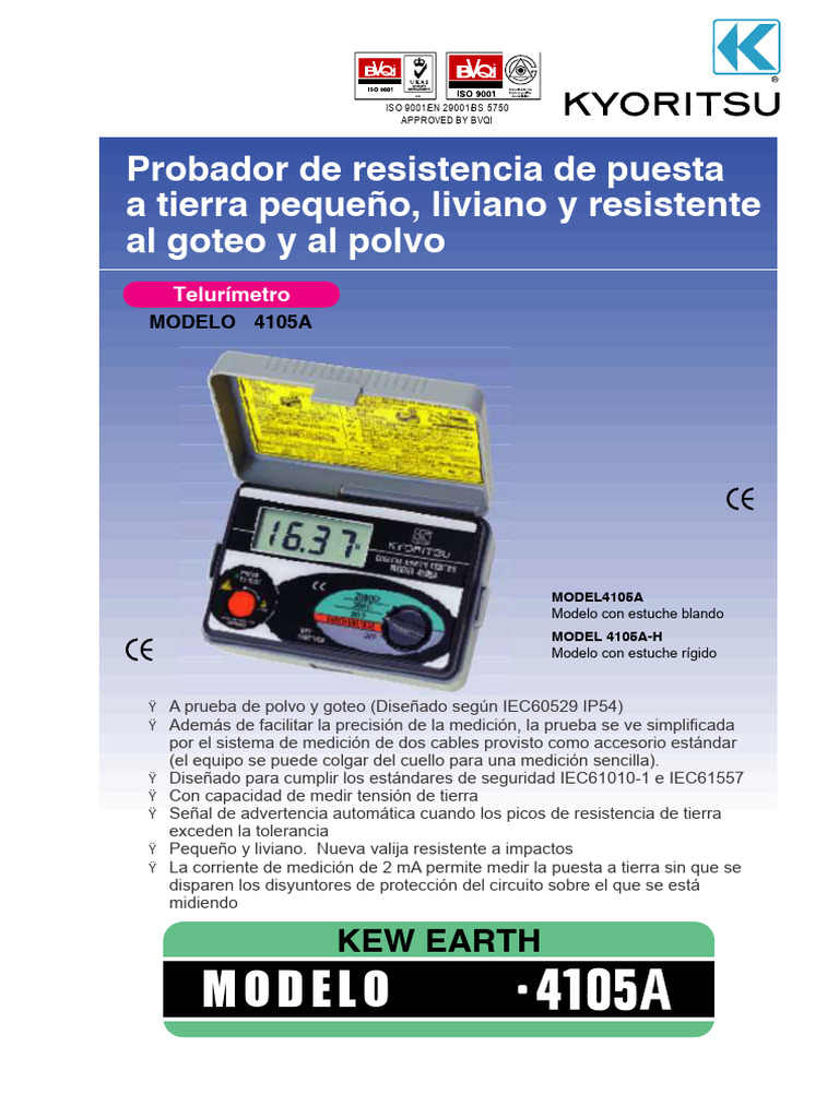 Kyoritsu 4105a | PDF | Bienes manufacturados | Electromagnetismo