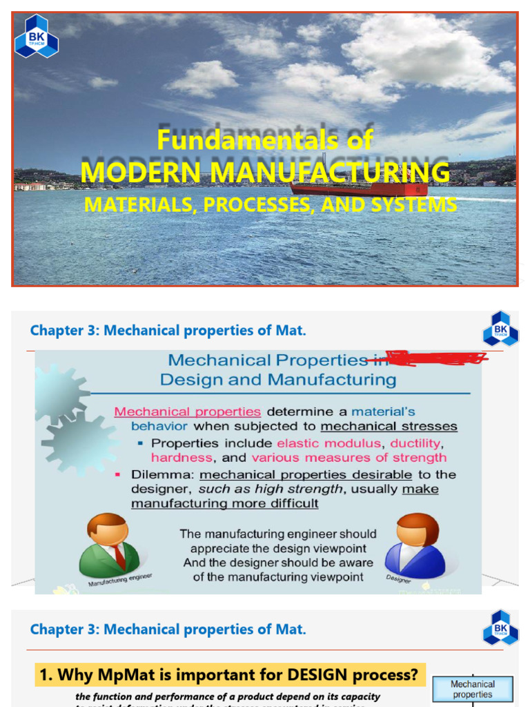 KTCT-Chapter - 3-Mechanical Properties of Material | PDF | Deformation (Engineering) | Hardness