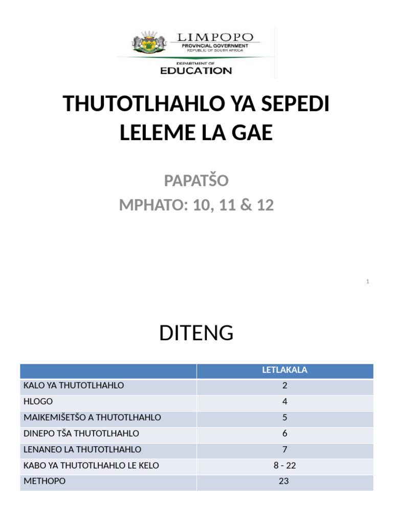 Papatso Training Manual Grade 10 - 12 No 2 | PDF