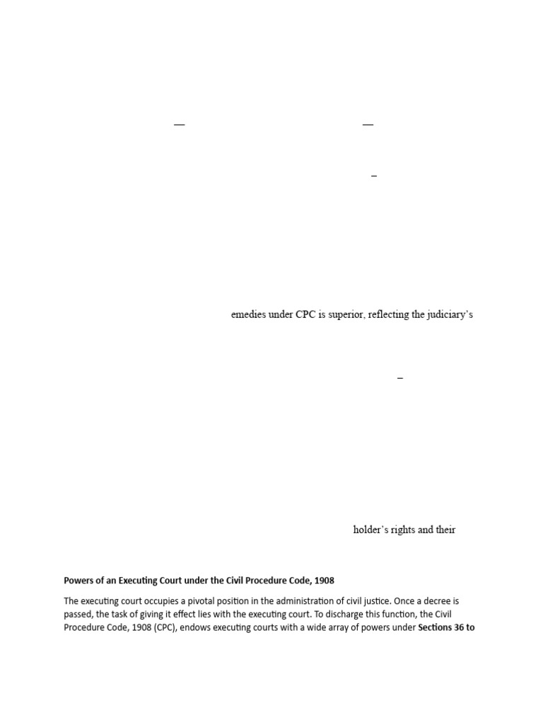 Execution of Decrees and Orders under CPC | PDF | Jurisdiction | Decree