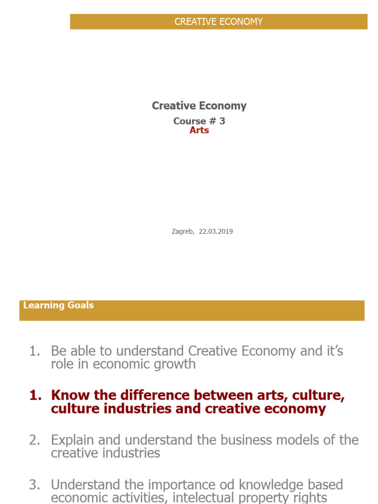 Understanding Creative Economy Concepts | PDF | Modern Art | The Arts