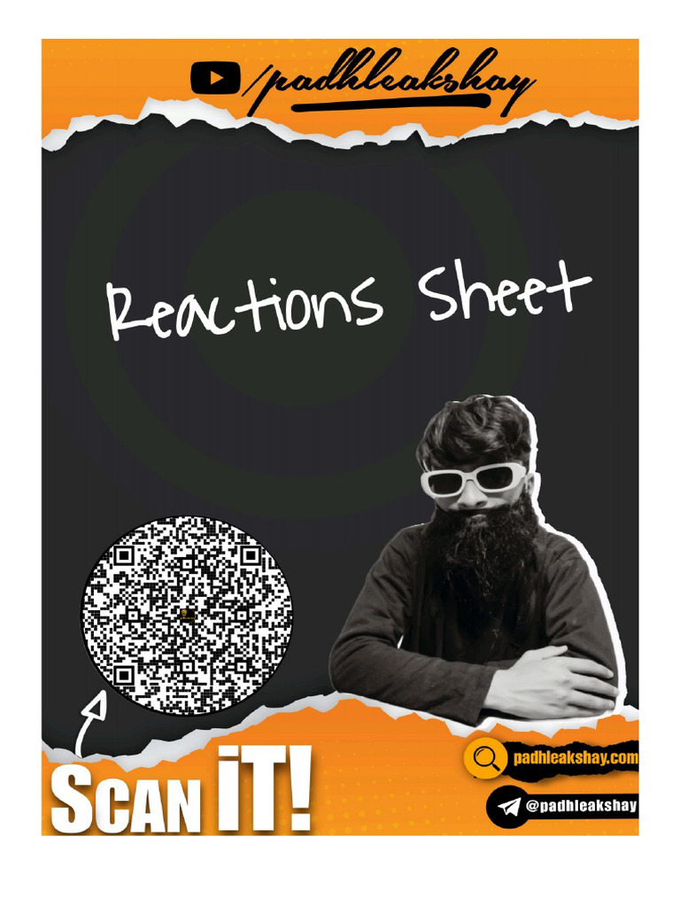 Reactions Sheet | PDF
