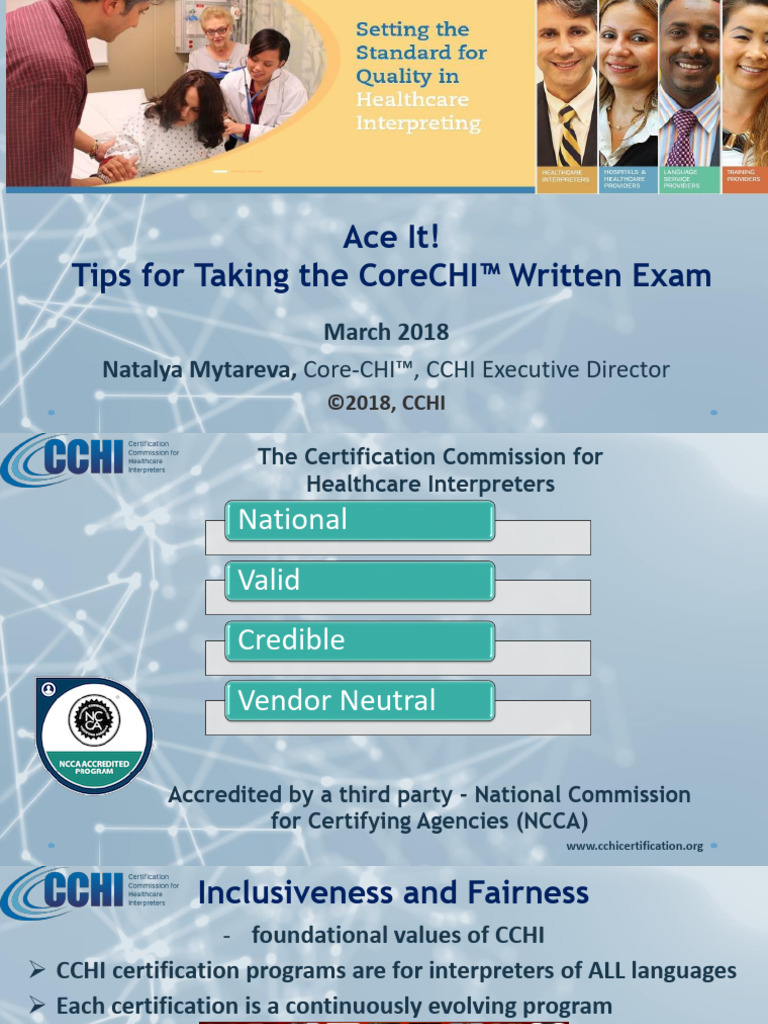 2018-03-CCHI Webinar-Tips For CoreCHI Exam | PDF | Language ...