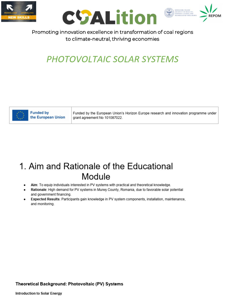 Photovoltaic Solar System | PDF | Solar Cell | Photovoltaic System