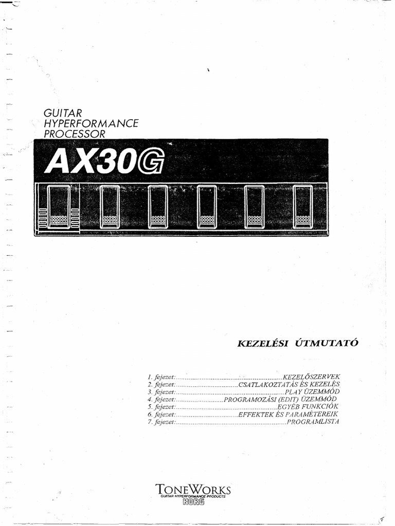 Korg AX30G User Manual | PDF